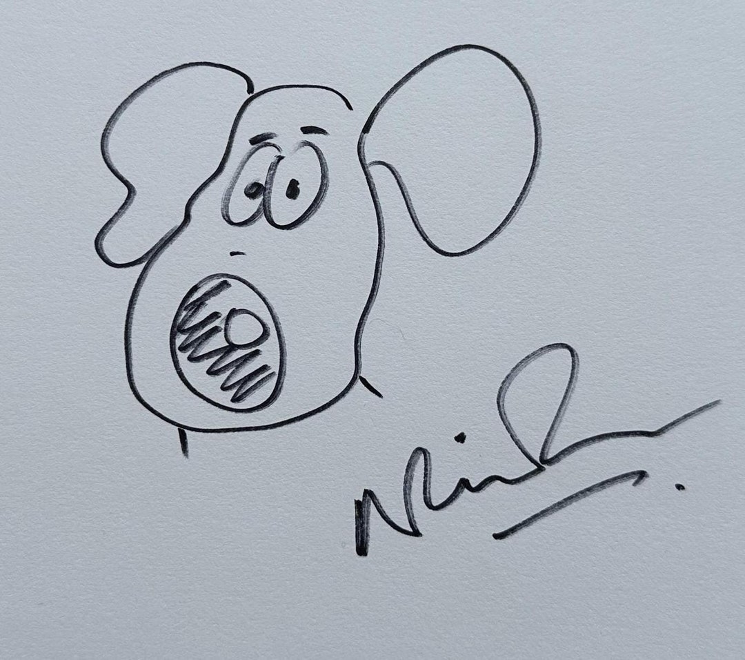 Nick Park Sketch Drawing of Gromit - Original Illustration Art ...