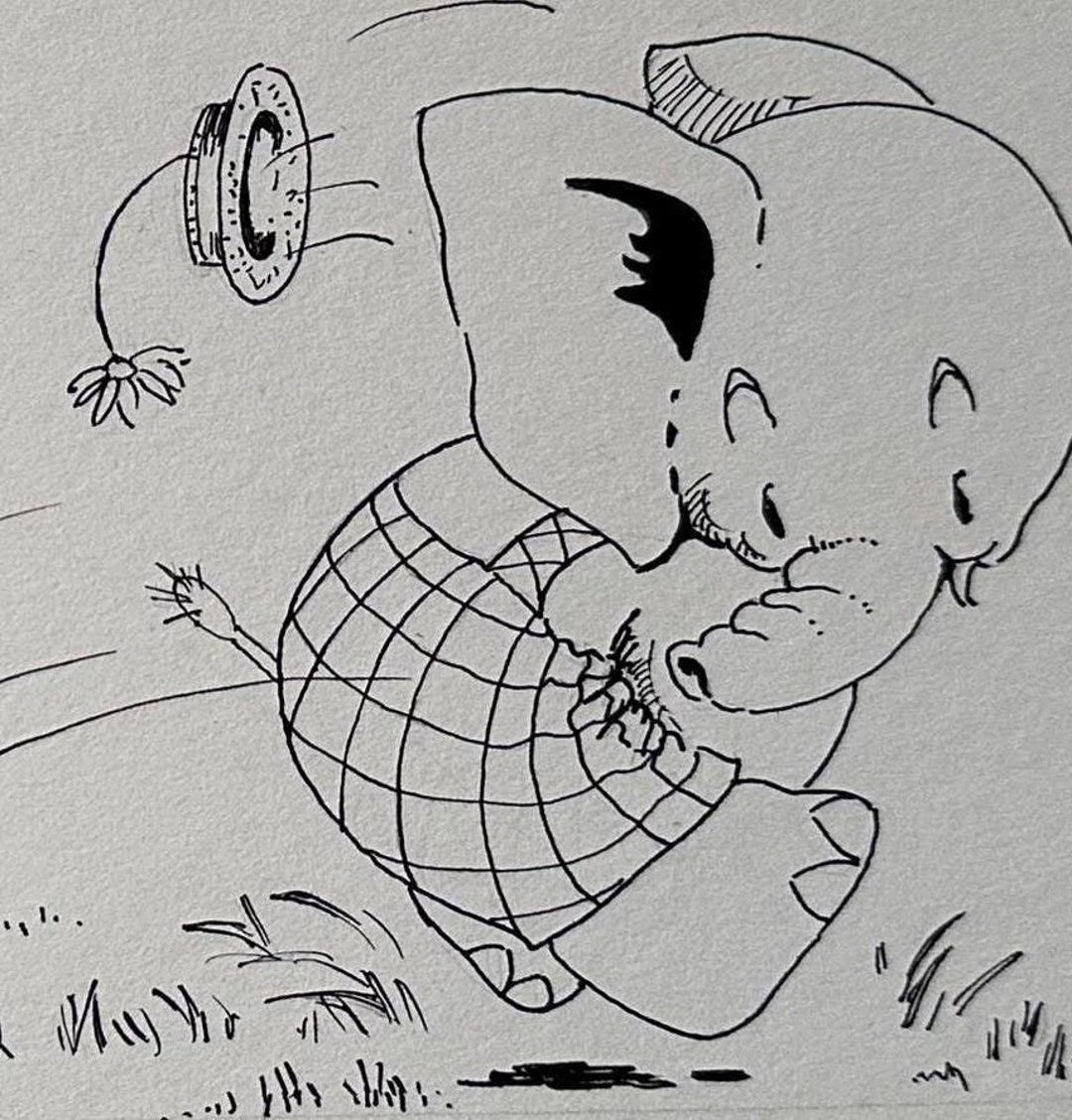 Illustration Art for Humpy the Elephant - Etsy