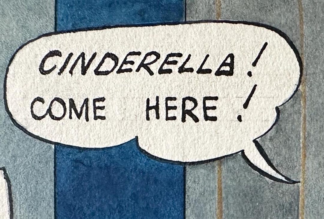 DISNEY - Cinderella Comic Strip Illustration Art - Single Sided - Etsy