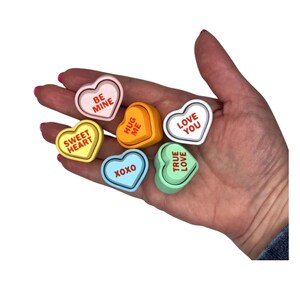 Classic Conversation Heart Mini Fidget Clicker Set of 6- Portable ...