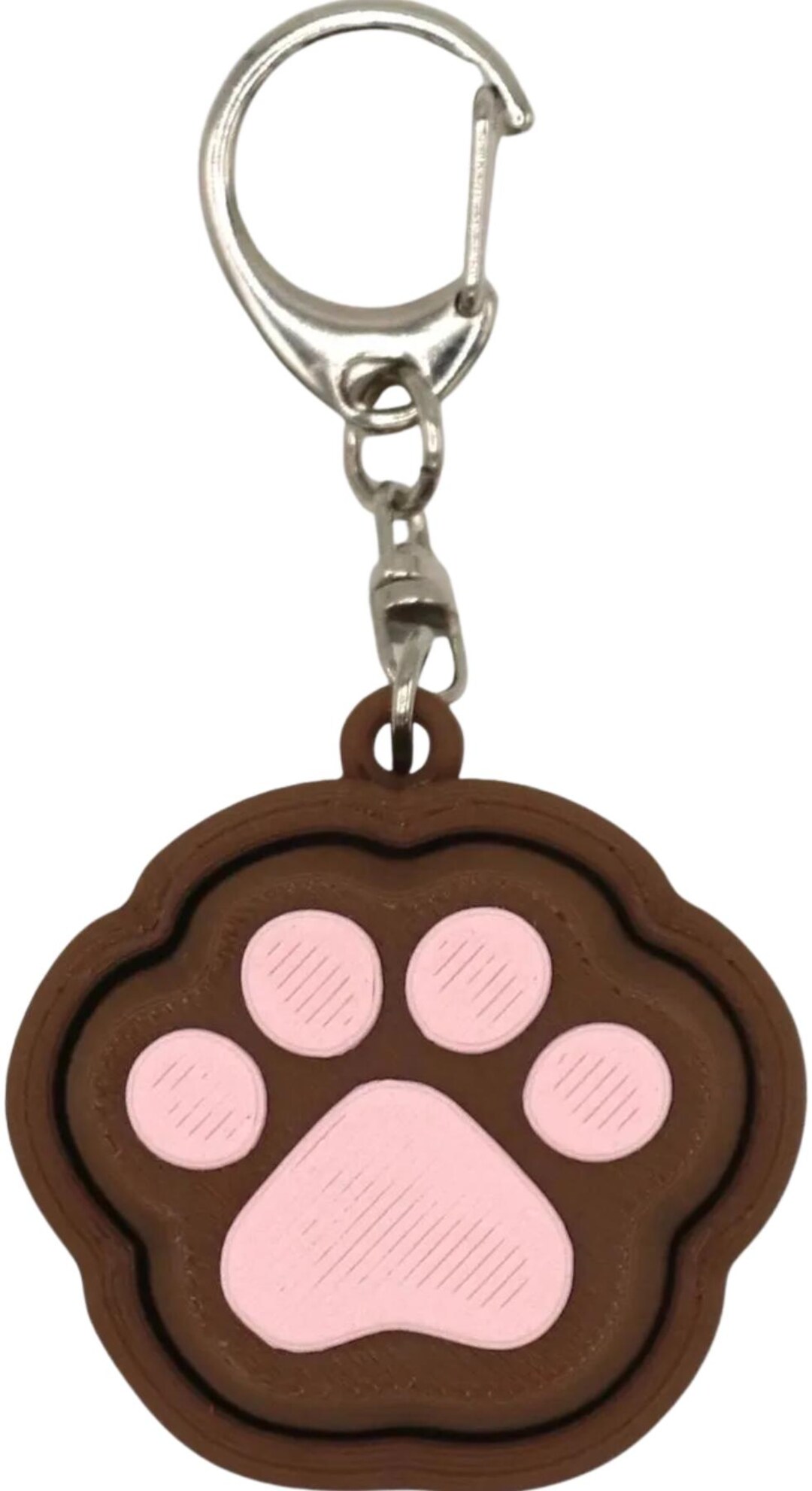 Brown Animal Paw Print Fidget Clicker Keychain Portable Sensory Toy for ...