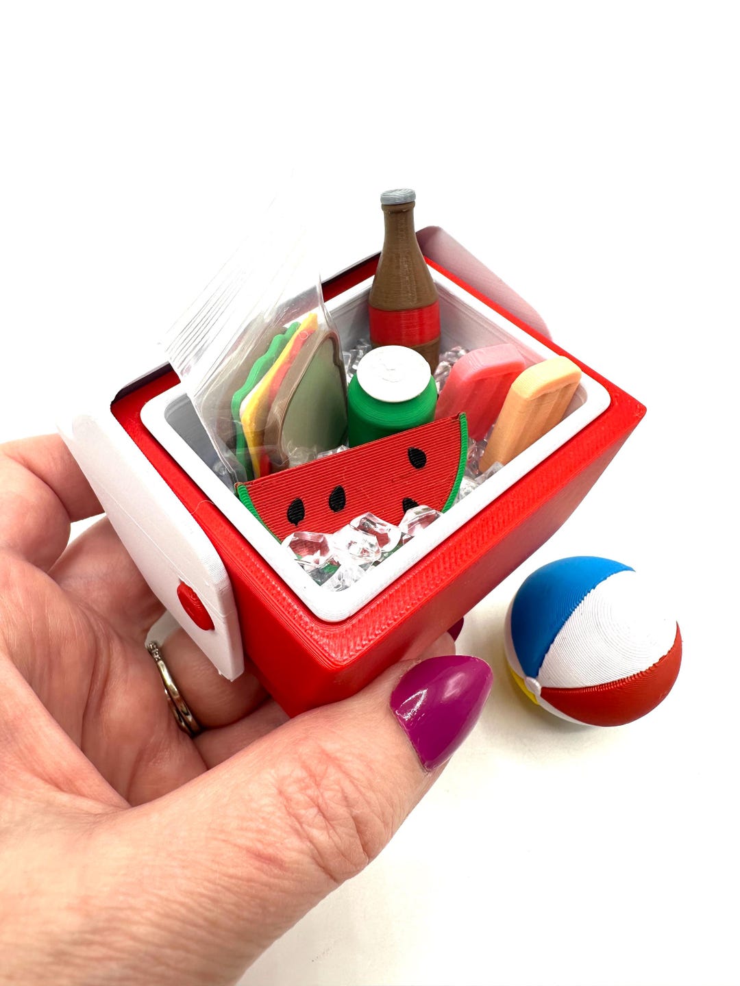 Mini 3D Printed Cooler 6 Color Options W/ Ice, Popsicles, Sandwich ...