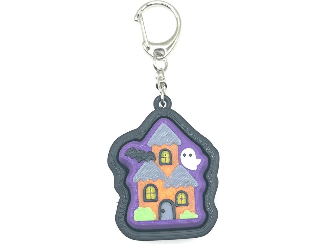 Halloween Haunted House Fidget Clicker Keychain- Autumn, Fall, Portable ...