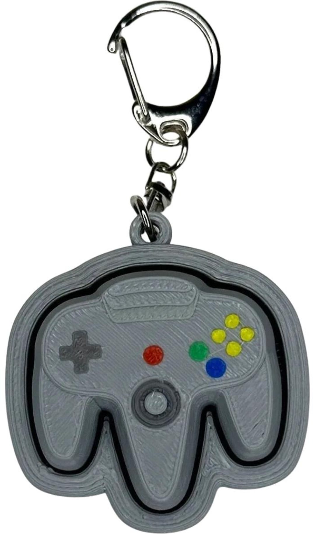N64 Inspired Video Game Controller Fidget Clickerkeychain Portable ...