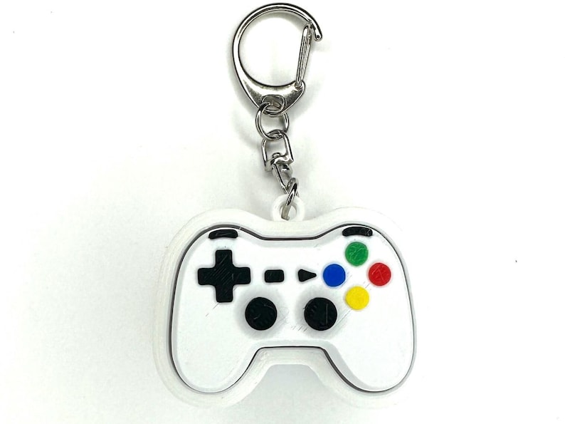 Xbox Inspired Video Game Controller Fidget Clicker Keychain- Portable ...