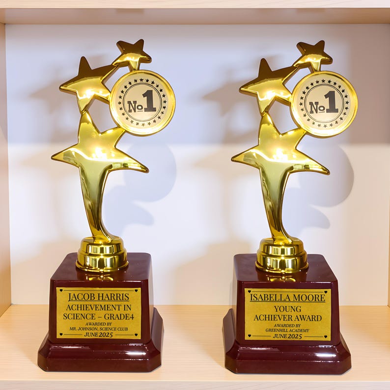 Personalized Education Star Trophy Achievement Award for Best School ...