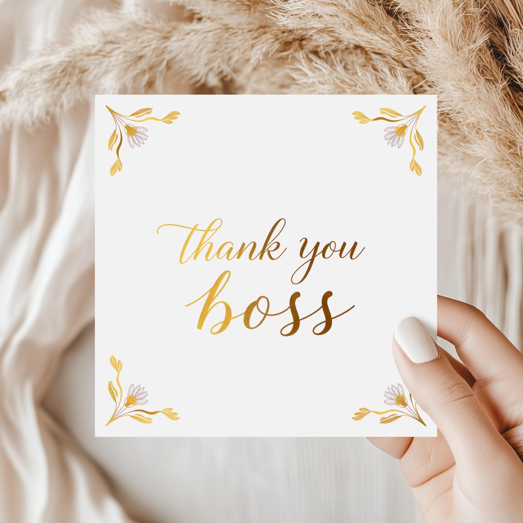 Boss Thank You Card I Thank You Card for Manager I Thank You Card for ...