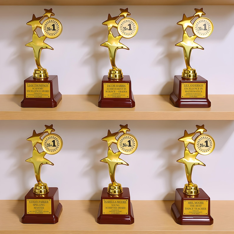Personalized Education Star Trophy Achievement Award for Best School ...