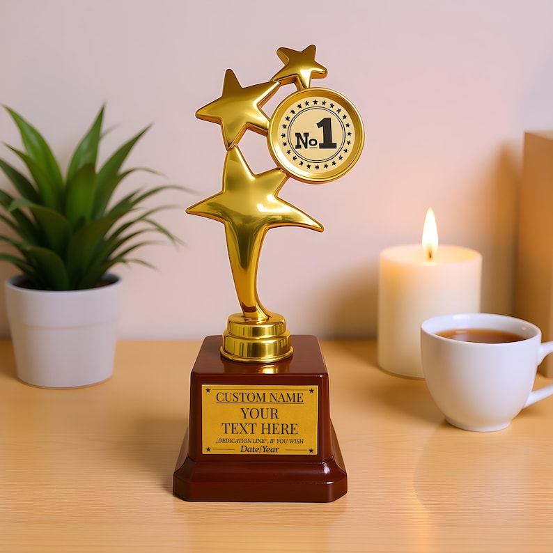 Personalized Trophy Award for Kindergarten Grad and Nursery Staff Gift ...