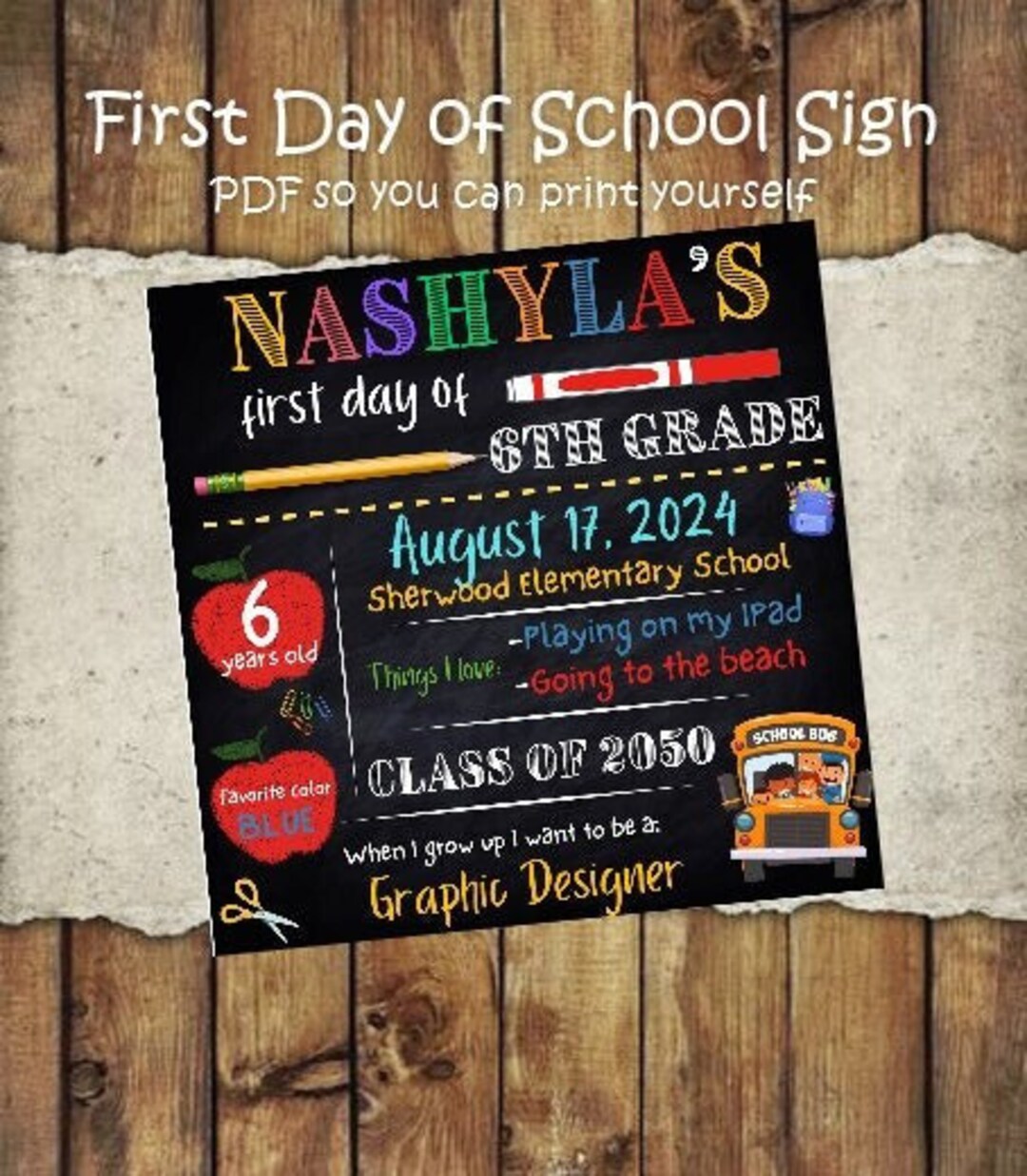 Back to School Sign Printable - Etsy