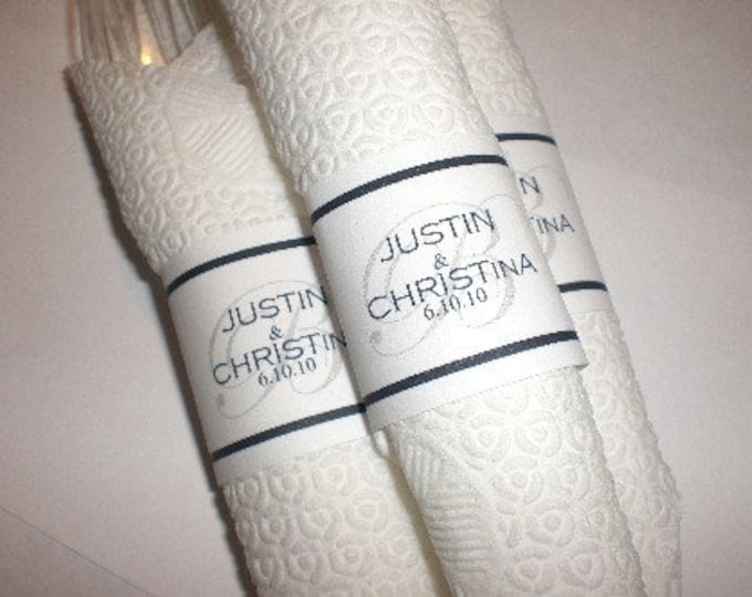 50 Personalized Napkin Wrappers - Etsy