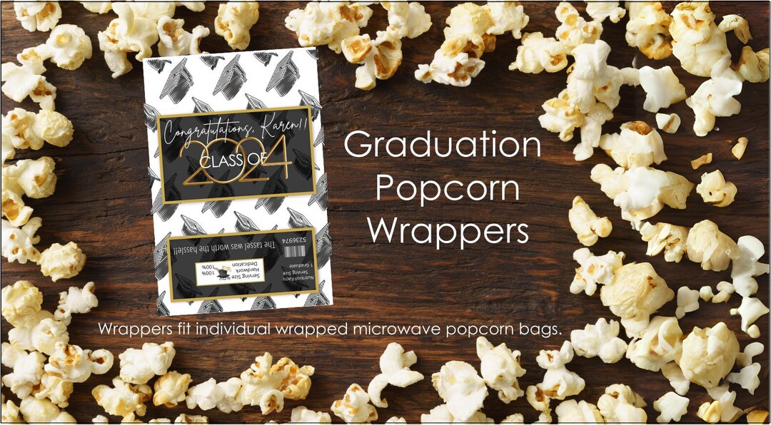 20 Graduation Popcorn Wrappers - Etsy