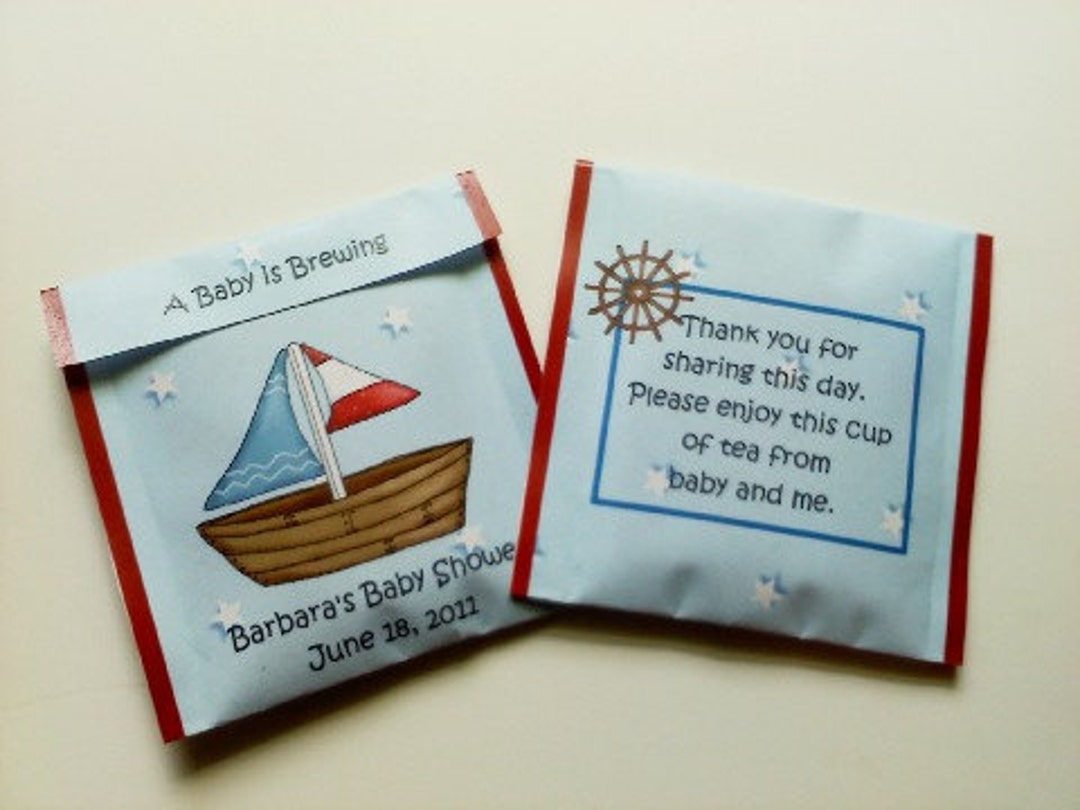 30 Nautical Themed Tea Bag Favors - Etsy