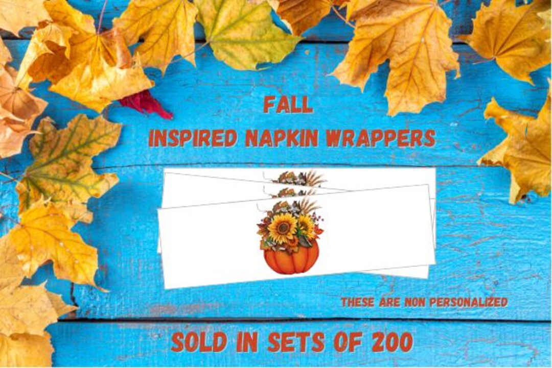 200 Fall Inspired Napkin Wrappers - Etsy