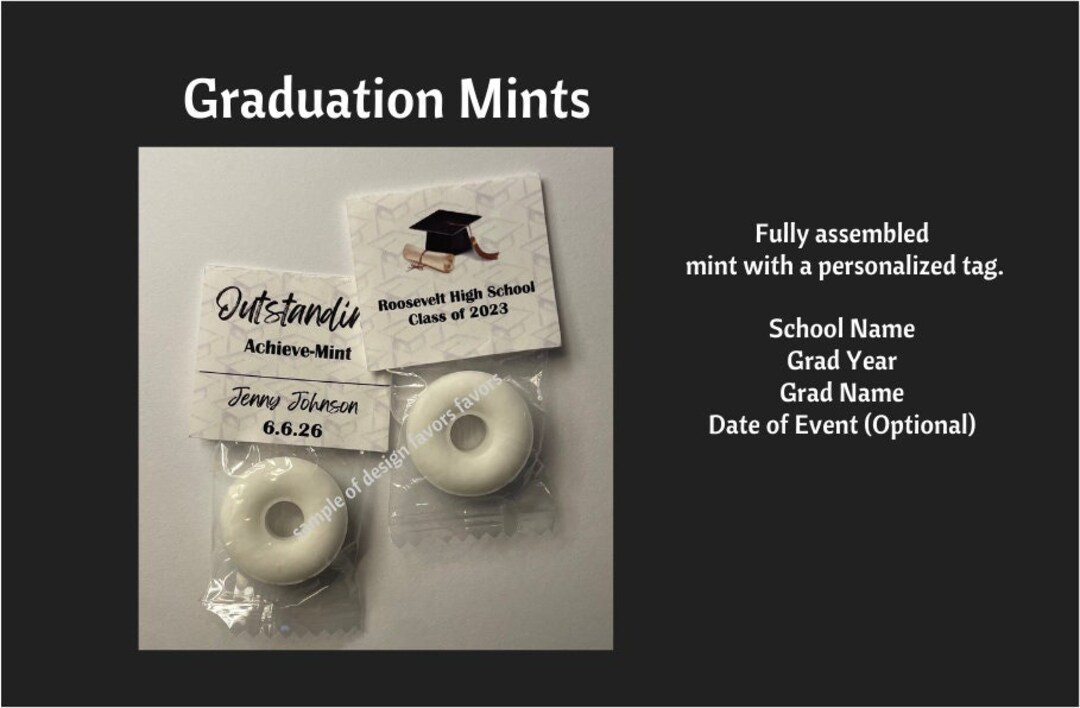 100 Graduation Mint and Toppers - Etsy