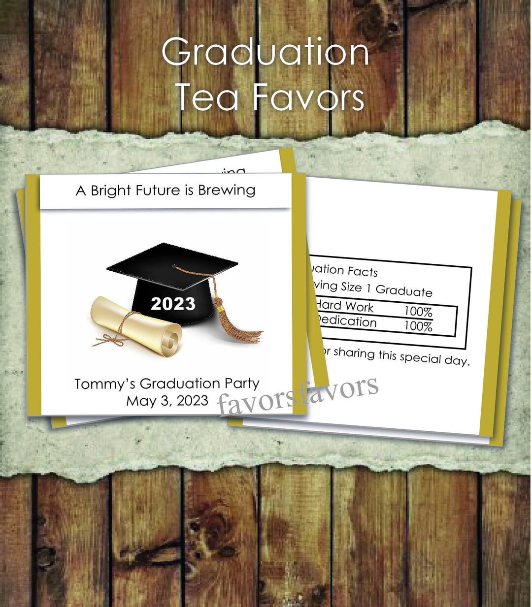 30 Graduation Tea Bag Favors - Etsy