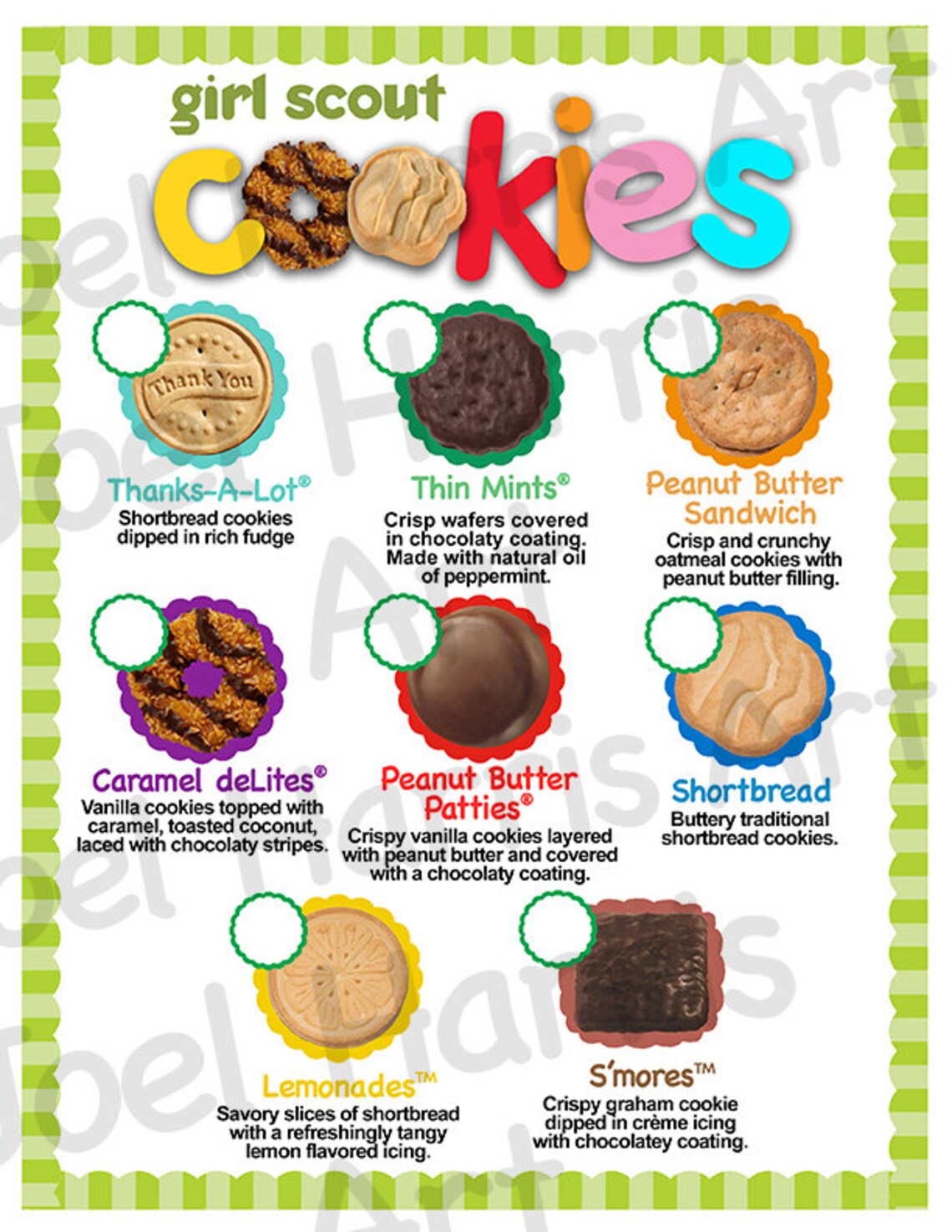 2020 ABC Girl Scout Cookie Price List GS Cookie Booth Menu 8.5 - Etsy