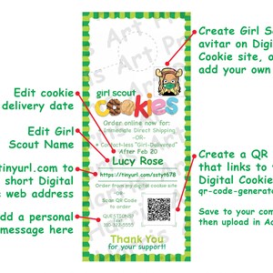 EDITABLE 2021 Girl Scout Door Hanger Printables Girl Scouts Cookies ...