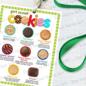 2020 ABC Girl Scout LANYARD Cookie List NO Prices, Printable Booth Menu ...