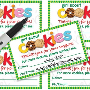 Girl Scout BUSINESS CARDS Thank You Cards Printables Girl Scouts ...