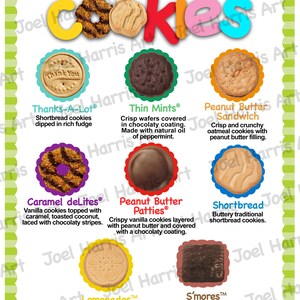 2020 ABC Girl Scout LANYARD Cookie List NO Prices, Printable Booth Menu ...