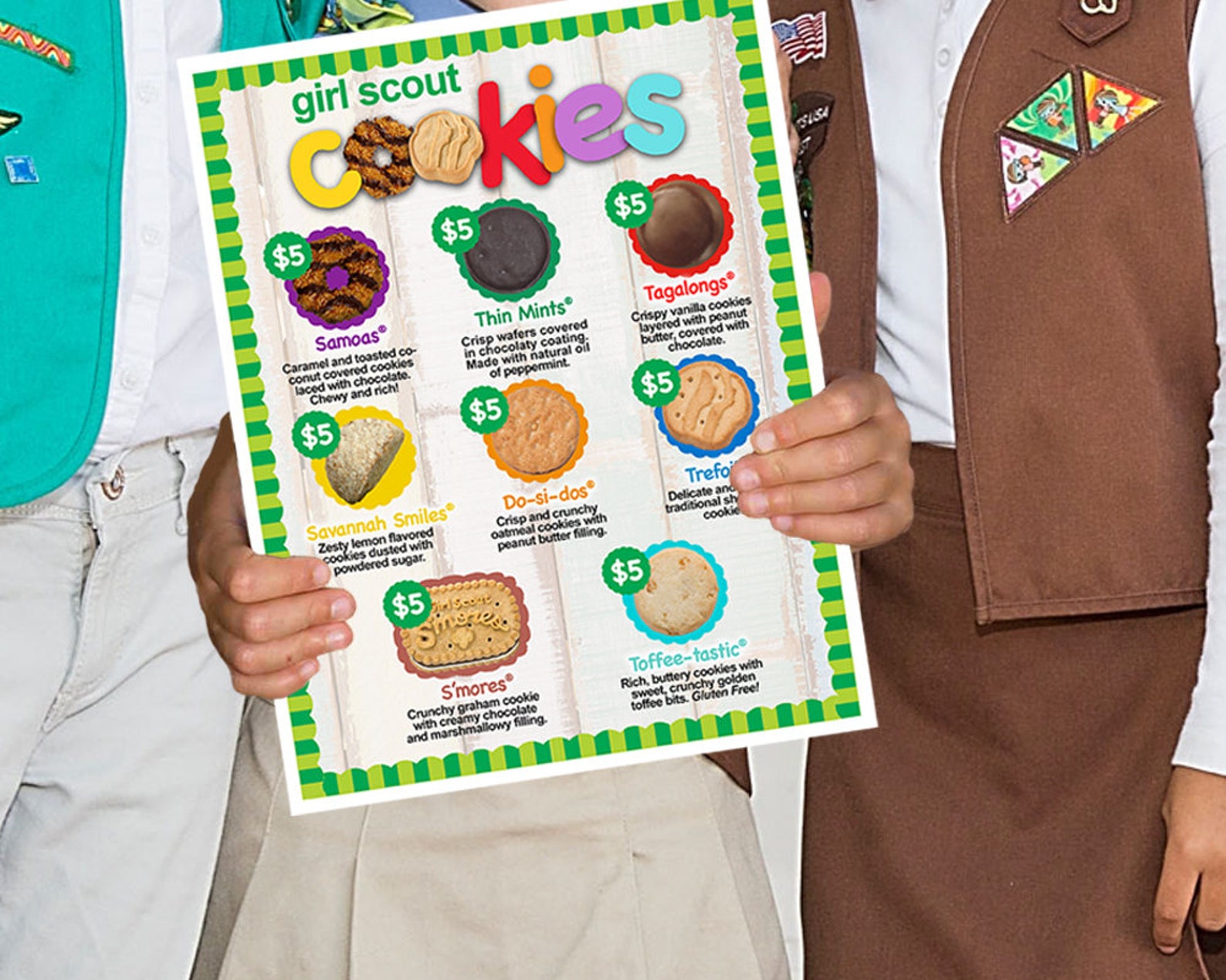 2019 LBB Girl Scout Cookie Price List GS Booth Menu 8.5 x 11 | Etsy