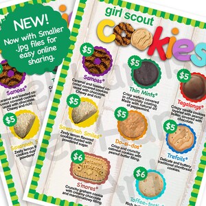 2019 LBB Girl Scout Cookie Price List GS Booth Menu 8.5 X 11 Printable ...