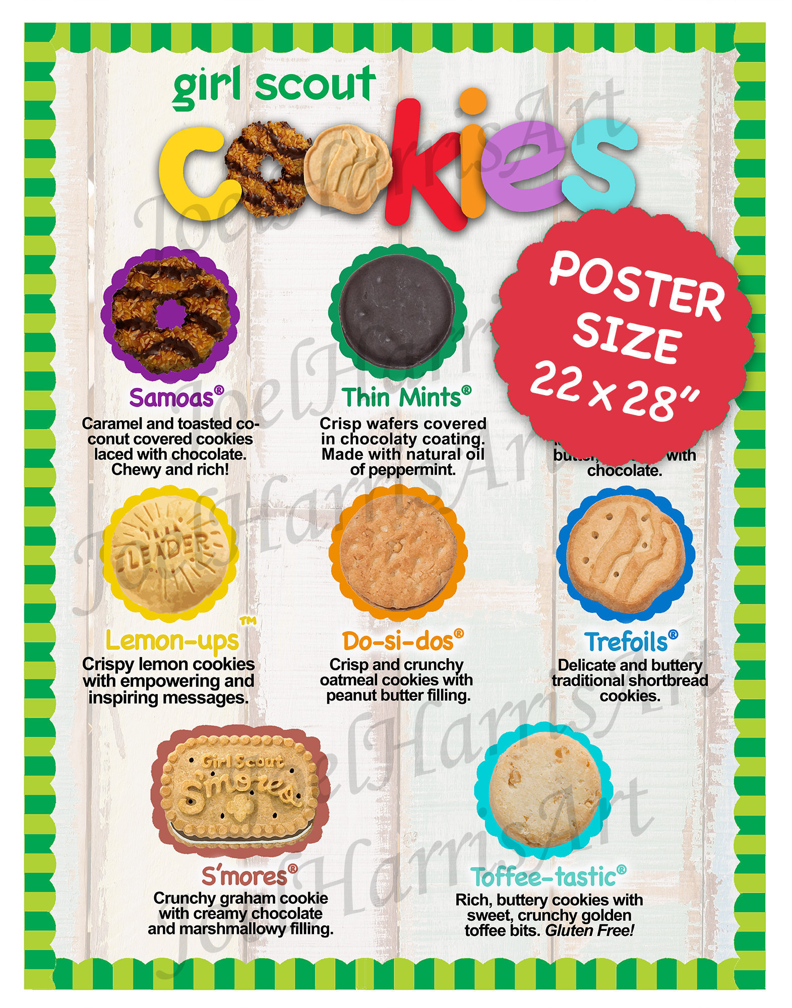 2020 LBB Girl Scout Cookie Price List GS Booth Decor POSTER | Etsy