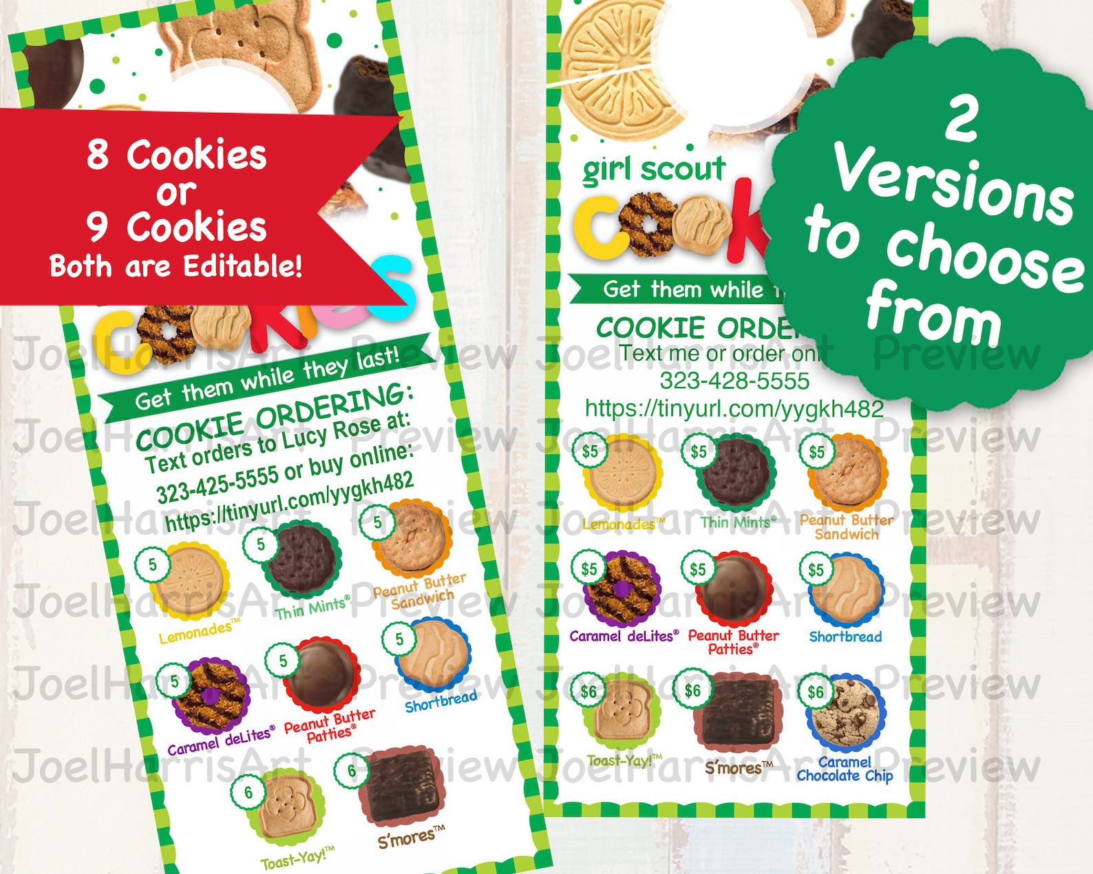 EDITABLE ABC Baker 2021 Girl Scout Door Hanger Girls Scouts | Etsy