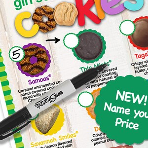 2019 LBB Girl Scout Cookie Price List GS Cookie Booth Menu 8.5 X 11 ...