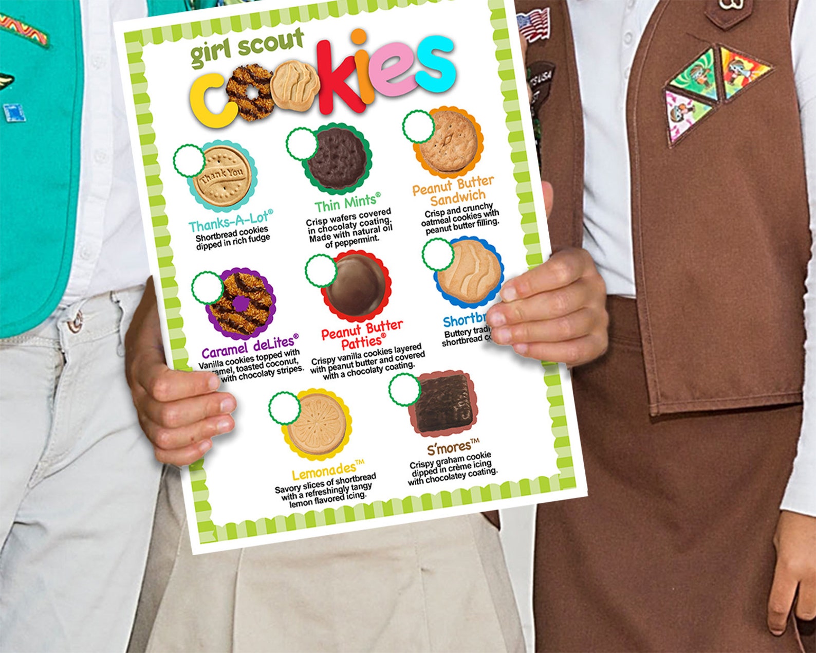 2020 ABC Girl Scout Cookie Price List GS Cookie Booth Menu 8.5 - Etsy