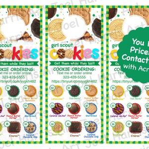 EDITABLE ABC Baker 2021 Girl Scout Door Hanger Girls Scouts Cookies ...