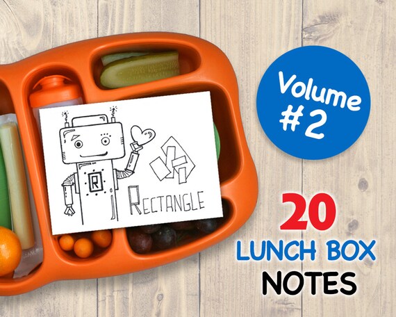 Vol 2 LUNCH BOX NOTES for Kids 20 Assorted Printable Cards | Etsy