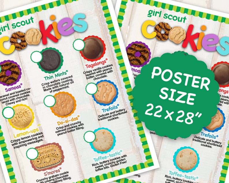 2020 LBB Girl Scout Cookie Price List GS Booth Decor POSTER | Etsy