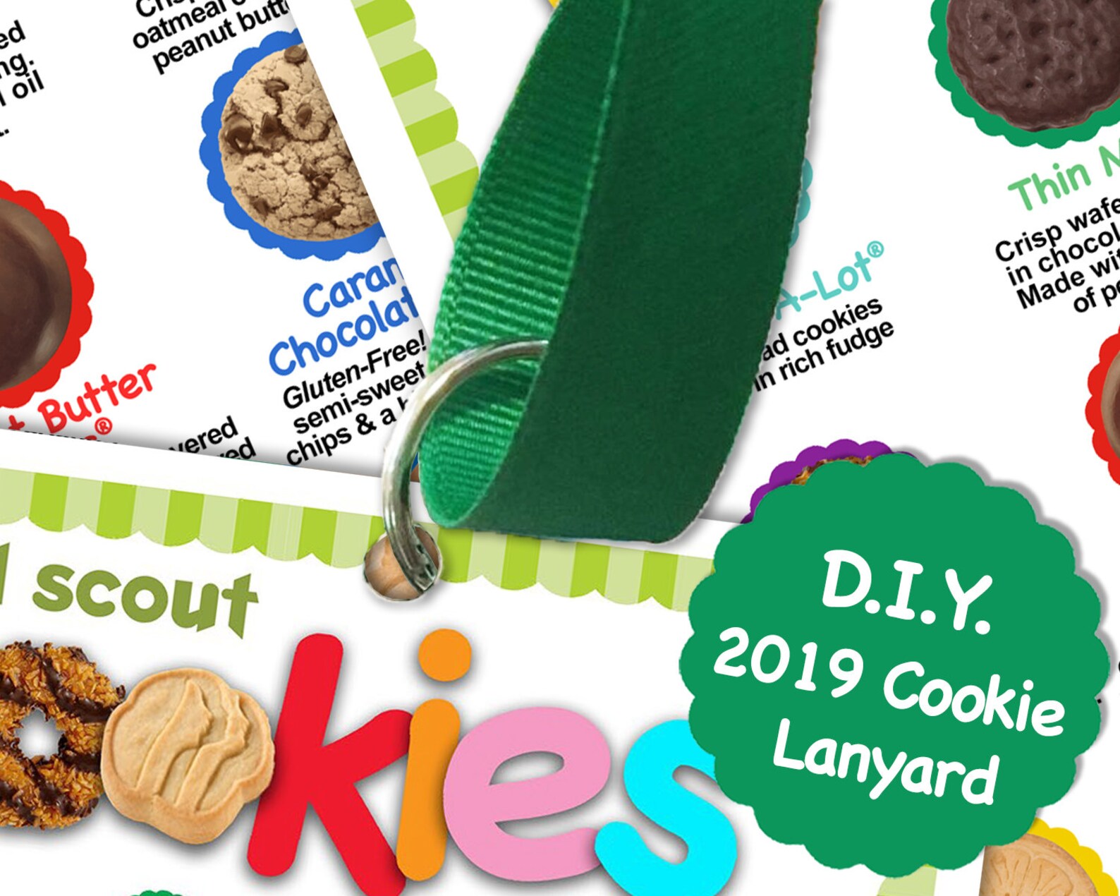 2020 ABC Girl Scout LANYARD Cookie List NO Prices, Printable Booth Menu ...