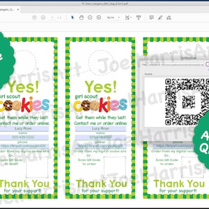EDITABLE 2021 Girl Scout Door Hanger Printables Girl Scouts Cookies ...