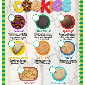 2019 LBB Girl Scout Cookie Price List GS Cookie Booth Menu 8.5 X 11 ...