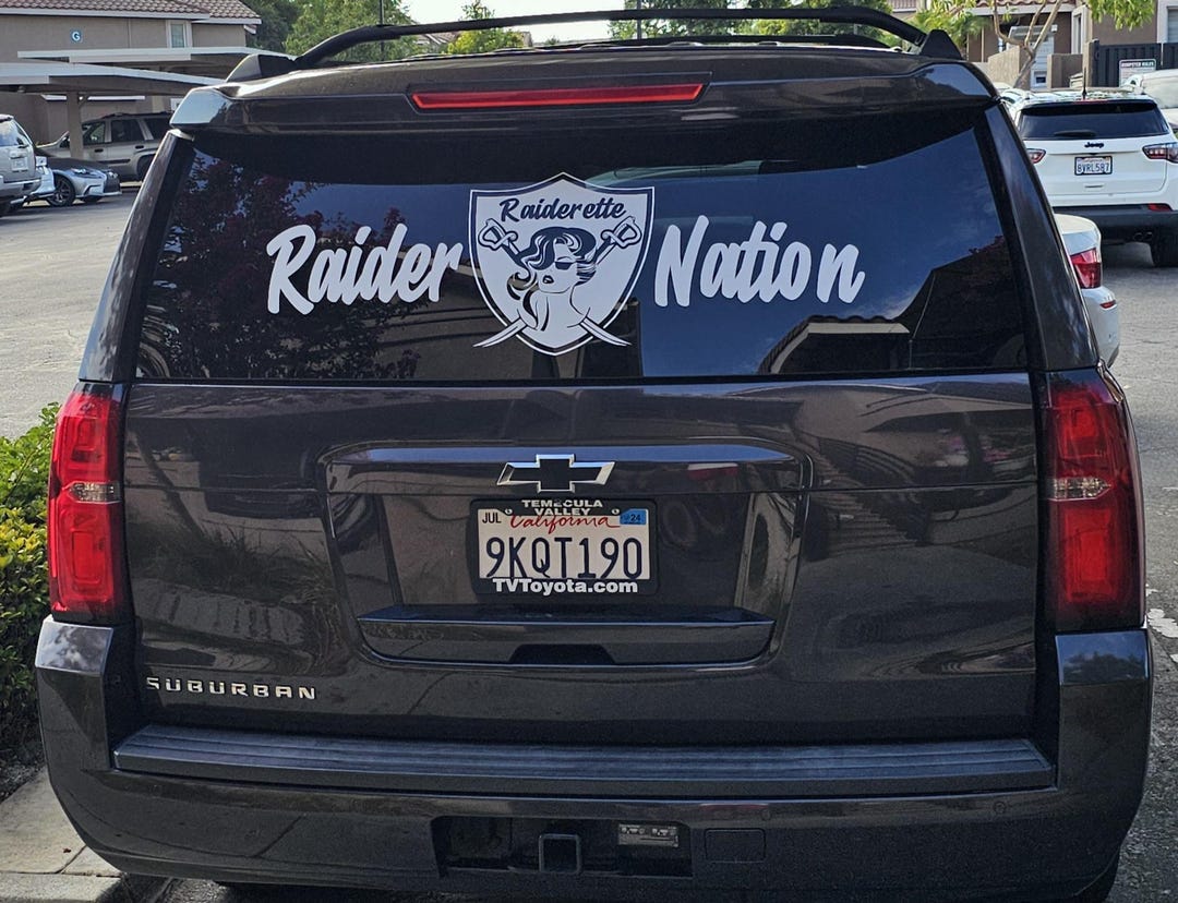 Raiderette for the Ladies Vehicle Decals High Quality Vinyl Lasting up ...