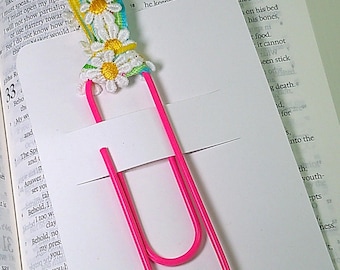 Jumbo Paper Clip Ribbon Bookmarks - Blue & Sage - Etsy