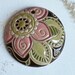 Pink Paisley Flower Pendant Large Pendant Artisan Focal - Etsy