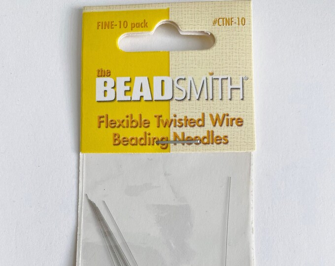Flexible Twisted Wire Beading Needles, FINE, 10 Needles per Package - Etsy