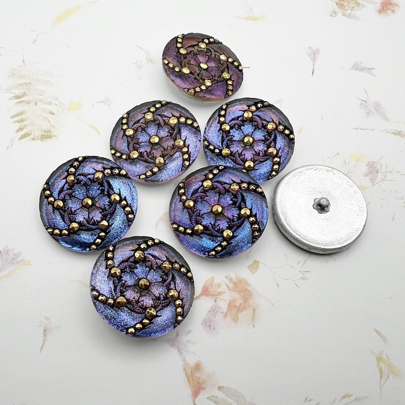 Czech Buttons 32mm Glass - Etsy
