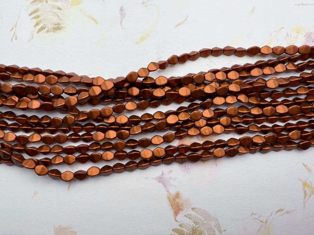 Matte Metallic Antique Copper Pinch Beads: 5x3mm, 50 Strand - Etsy