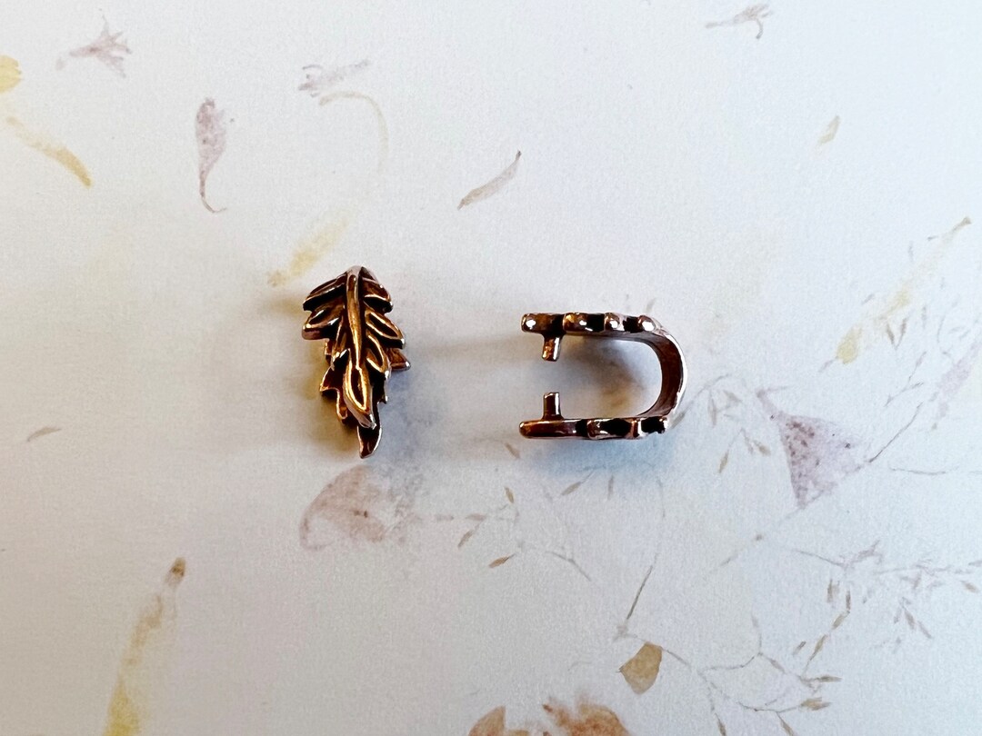 Pinch Bail, Antique Copper Pinch Bail, Botanical Collection by Tierra ...