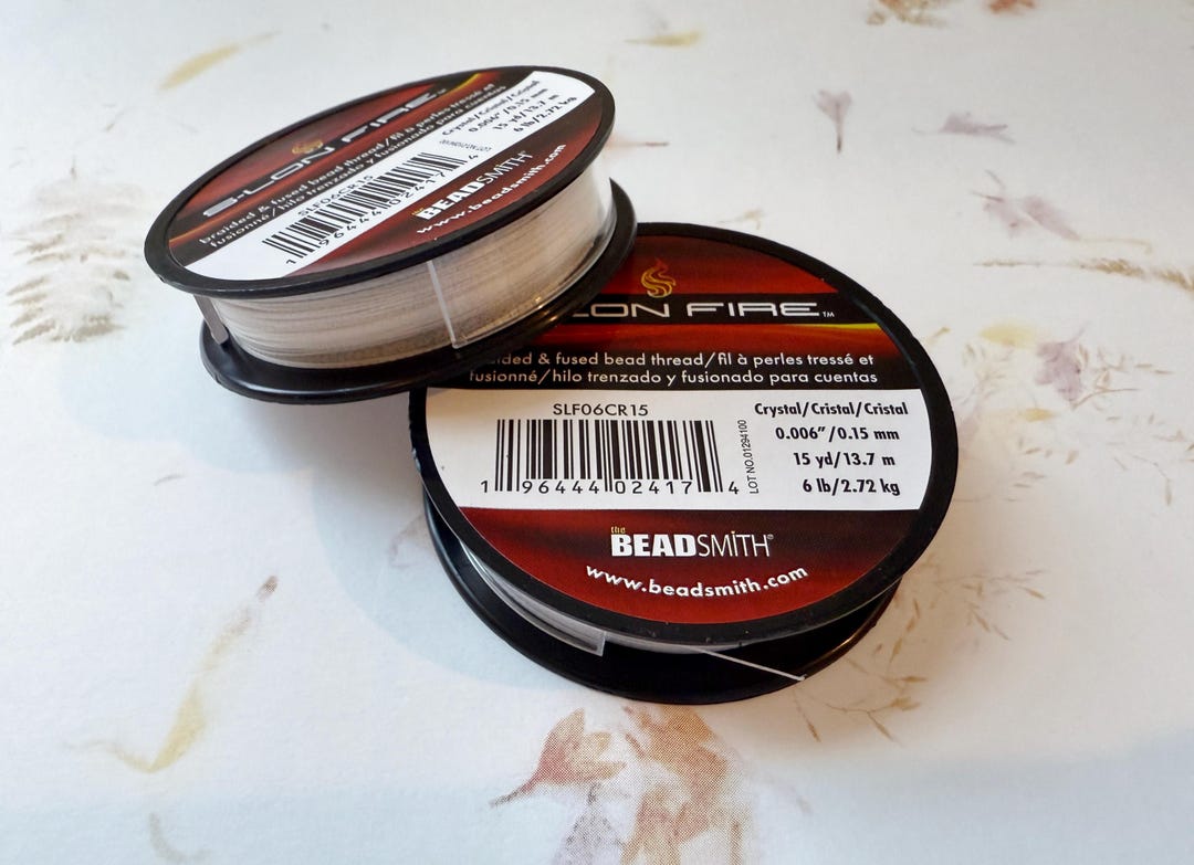 Crystal 6lb S-lon Fire Beading Thread: Braided & Fused, 15 Yards - Etsy
