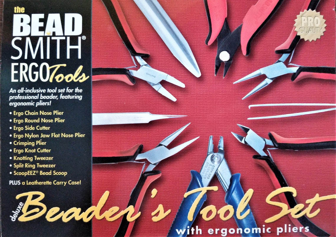 Deluxe Beader's Tool Set With Ergonomic Pliers Nine - Etsy Deluxe Beader's Tool Set With Ergonomic Pliers Nine - Etsy