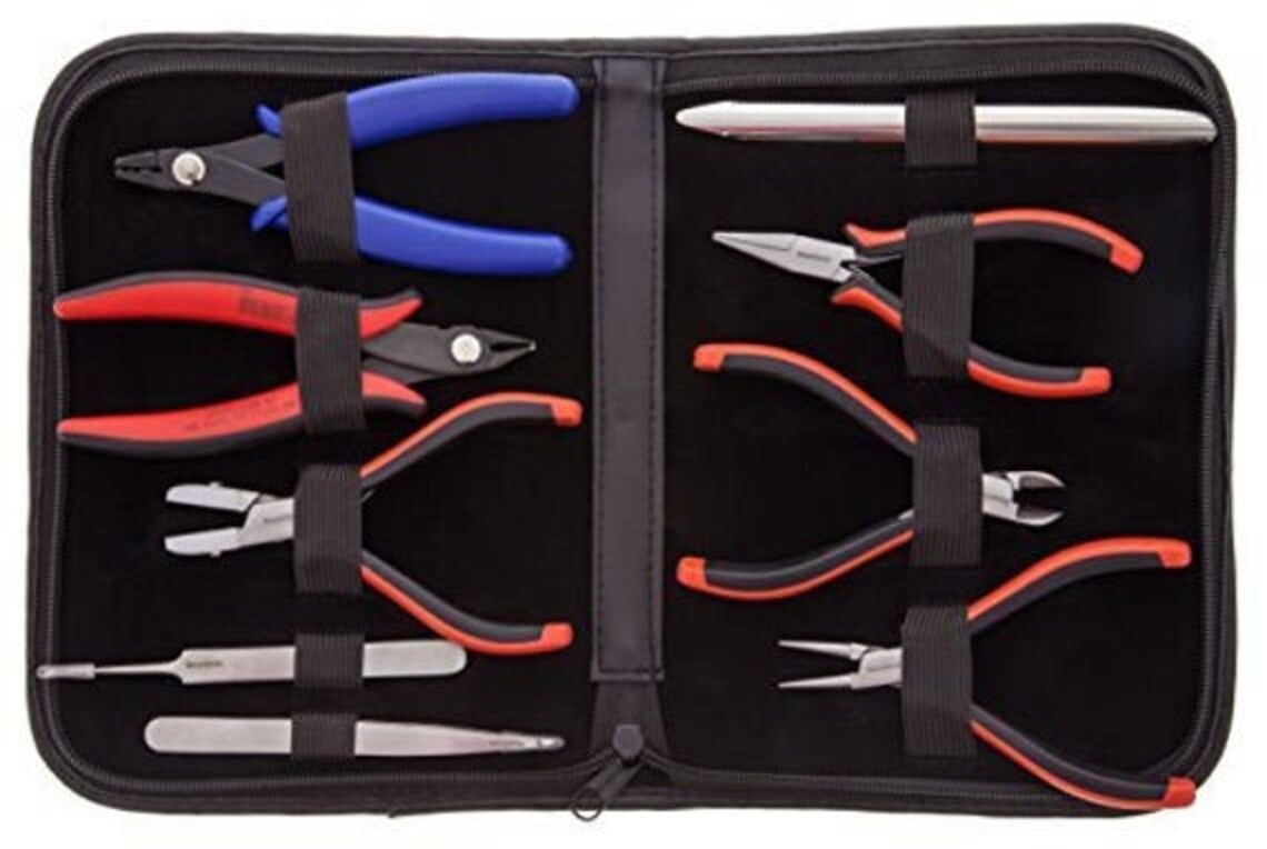 Deluxe Beader's Tool Set With Ergonomic Pliers Nine - Etsy Deluxe Beader's Tool Set With Ergonomic Pliers Nine - Etsy