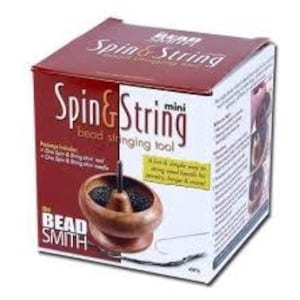 Spin and String Mini Bead Stringing Tool, Wooden Bead Spinner With Needle, Only One per Order ...