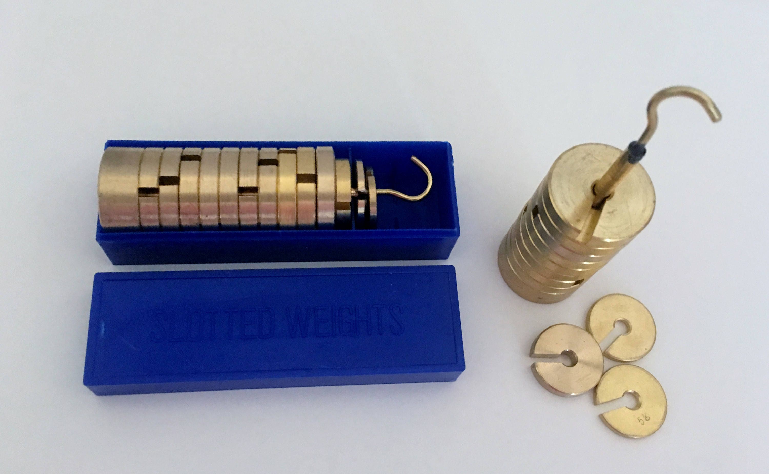 Slotted Weight Set With Hanger And Storage Container Counter | Etsy