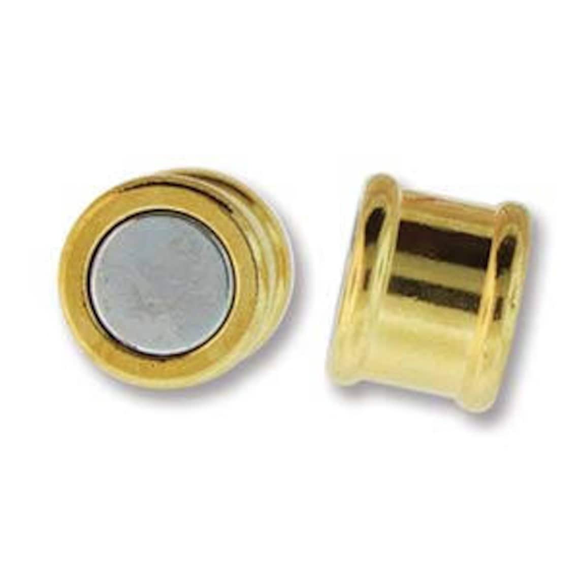 10 Millimeter End Caps Gold Plate Magnetic End Cap Glue in - Etsy